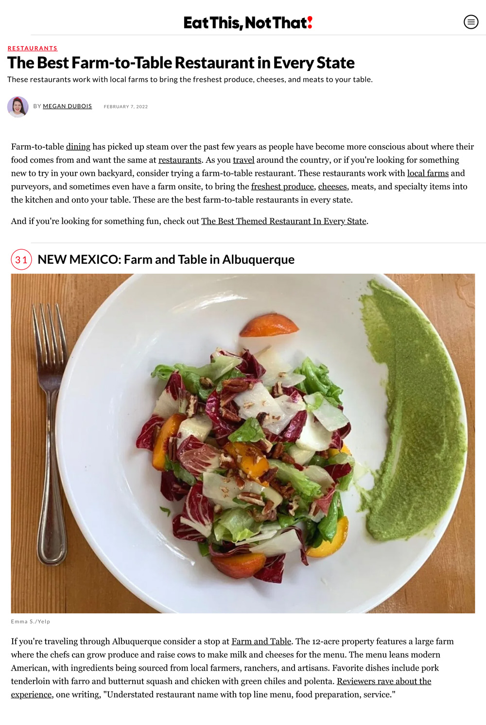 Eat This, Not That – The Best Farm-to-Table Restaurant in Every State ...